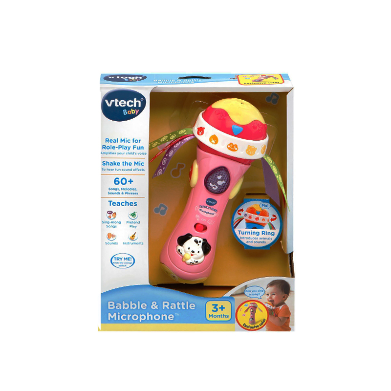 VTECH SING A LONG MICROPHONE PINK - ToyBox Malta