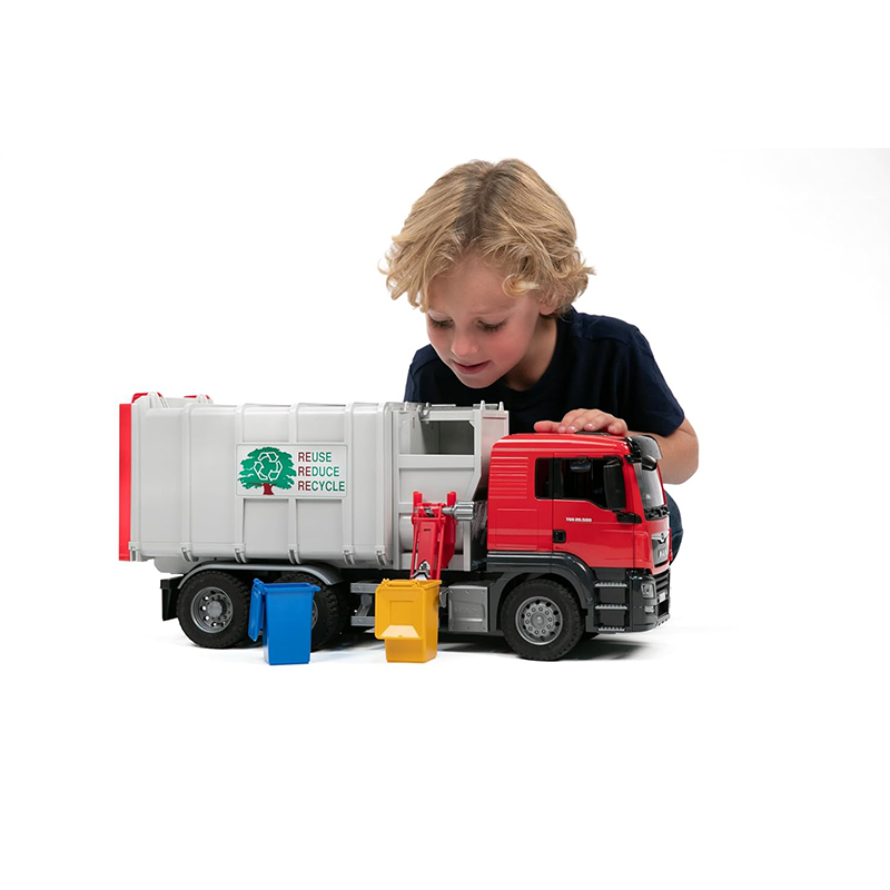 BRUDER MAN TGS SIDE LOADER GARBAGE TRUCK - ToyBox Malta